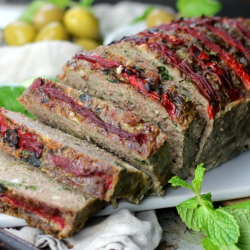 Paleo & Keto Greek Meatloaf with Feta Cheese and Mint...{with some ...