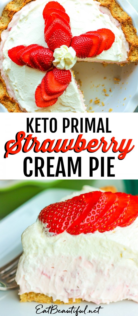 Strawberry Cream Pie with Shortbread Crust (Gluten-free, Keto option ...