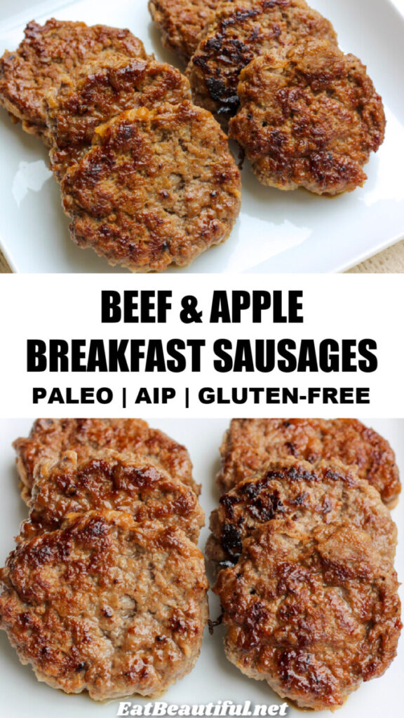 Paleo AIP BEEF & APPLE BREAKFAST SAUSAGES (or Oven Bites) - Eat Beautiful