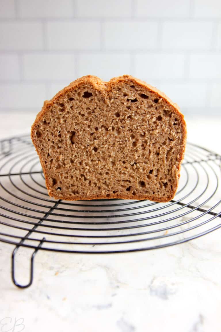 Yeast-free Sprouted Spelt Bread (easy, 15 minutes) - Eat Beautiful