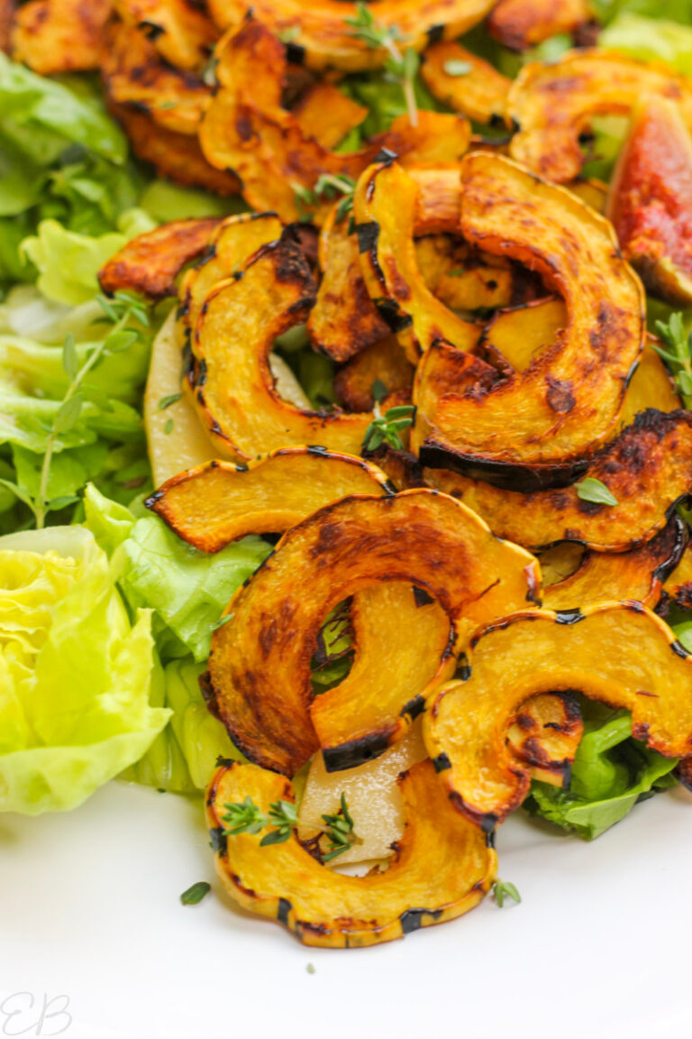 Roasted Caramelized Delicata Squash Slices (Easy Sheet Pan) - Eat Beautiful