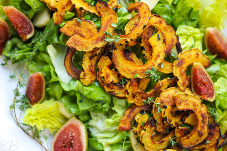Fall and Winter Salad with Roasted Delicata Squash - Eat Beautiful