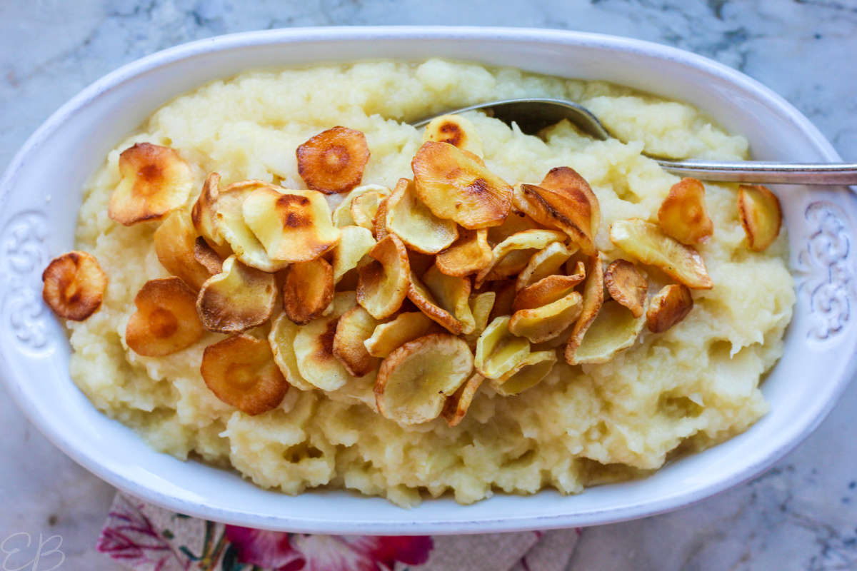 Mashed Parsnips with Crispy Parsnips on top (Paleo, AIP, Whole30, Vegan ...