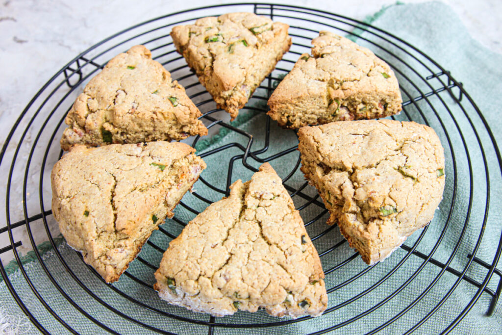 AIP Bacon & Green Onion Scones (savory, Paleo, 1-bowl!) - Eat Beautiful