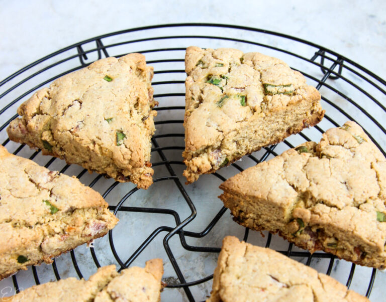 AIP Bacon & Green Onion Scones (savory, Paleo, 1-bowl!) - Eat Beautiful