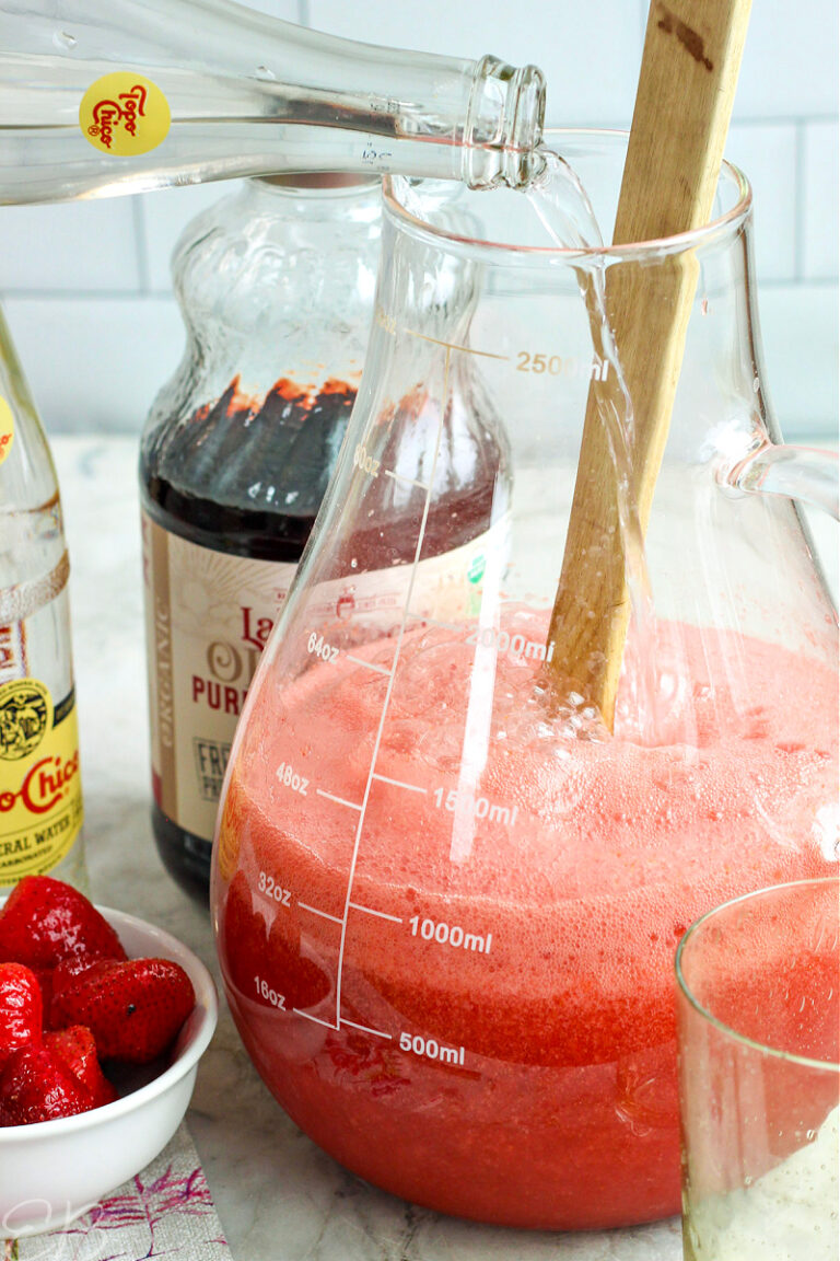 Strawberry Pomegranate Mocktail (refined sugar-free) - Eat Beautiful