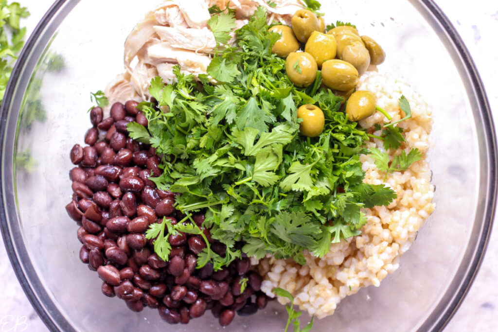 Mexican Rice and Bean Salad with Chicken (Gluten-free, Main dish ...