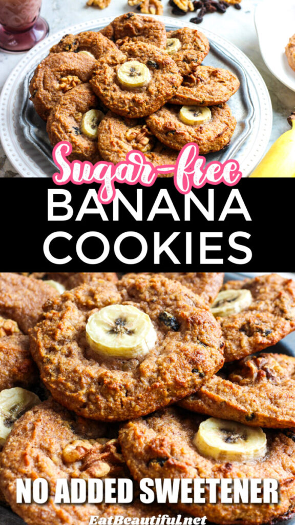 Sugar-free Banana Cookies (Gluten-free, Paleo, Vegan) - Eat Beautiful
