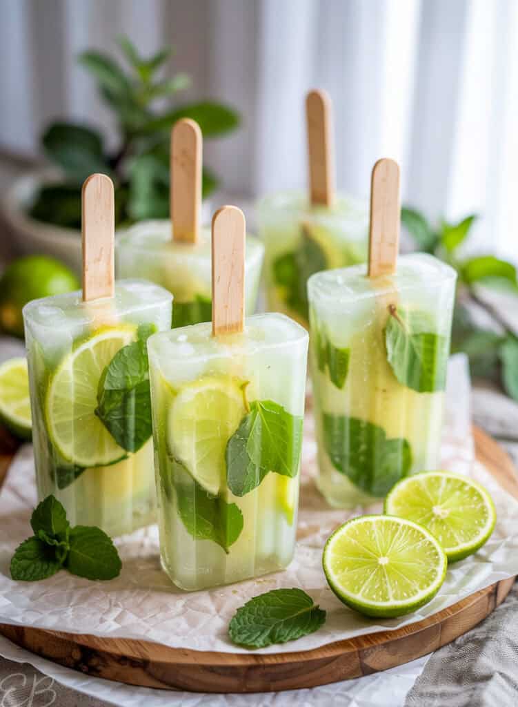 Mojito Popsicles (Paleo, Vegan, AIP, non-alcoholic) - Eat Beautiful