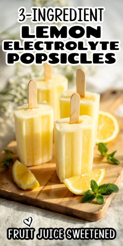 3-Ingredient Lemon Electrolyte Popsicles (fruit juice sweetened) - Eat ...