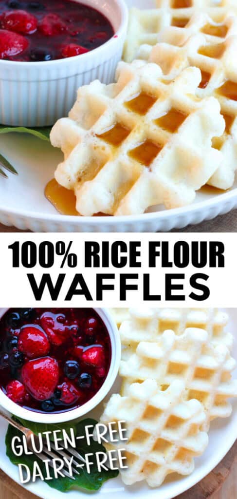 Rice Flour Waffles (no other flours, Gluten-free, Dairy-free) - Eat ...