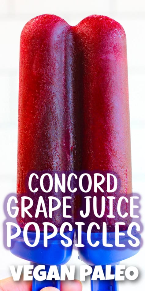 Grape Juice Popsicles, 2 ingredients - Eat Beautiful