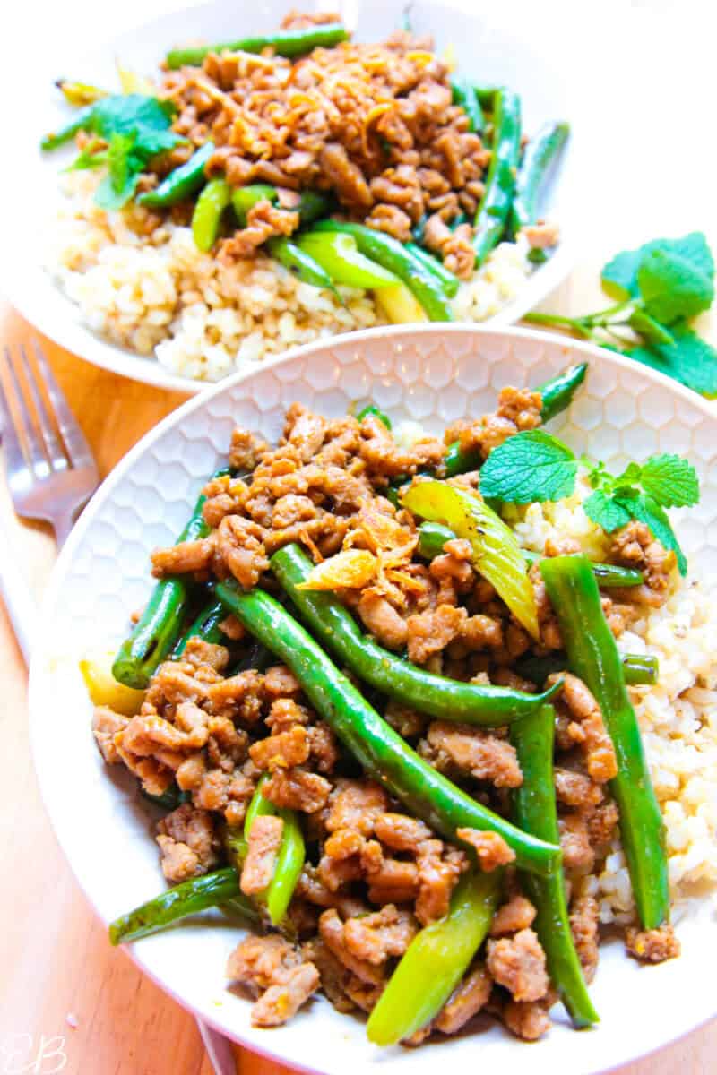 Thai Ground Turkey and Green Beans (or snap peas) - GF, Paleo, LC - Eat ...