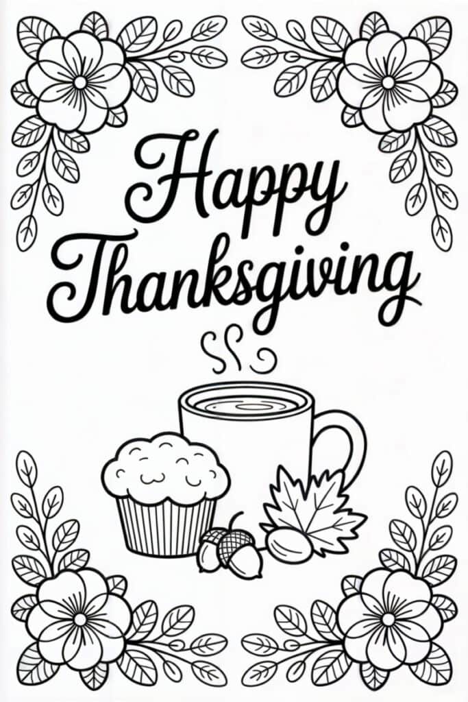 15 Thanksgiving Coloring Pages (Free PDF Printables for Kids and Adults ...