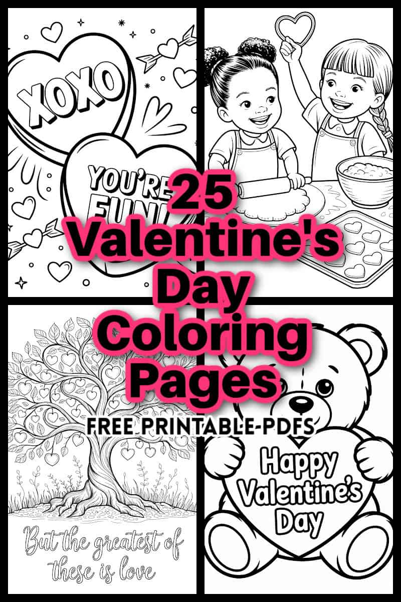 25 Valentine's Day Coloring Pages (Free Printable PDFs) - Eat Beautiful