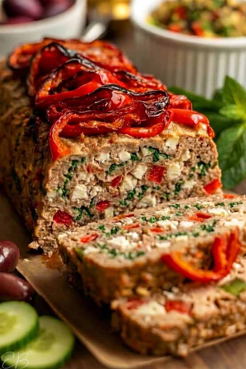 Greek Meatloaf with Feta Cheese (Gluten-free, Keto, DF Paleo variation ...