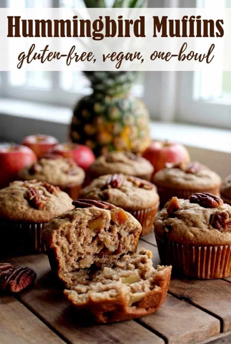 Gluten-free Hummingbird Muffins (Vegan, One-Bowl, Healthy) - Eat Beautiful